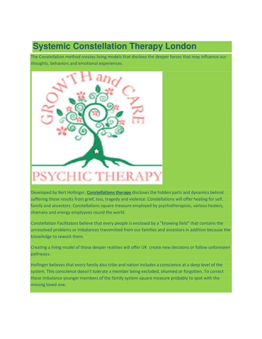 PPT - Systemic Constellation Therapy London PowerPoint Presentation ...