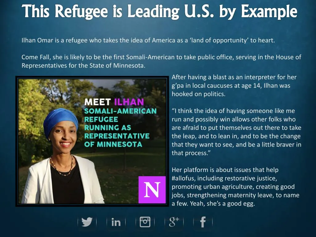 PPT - This Refugee is Leading U.S. by Example - NewSincerity.us ...