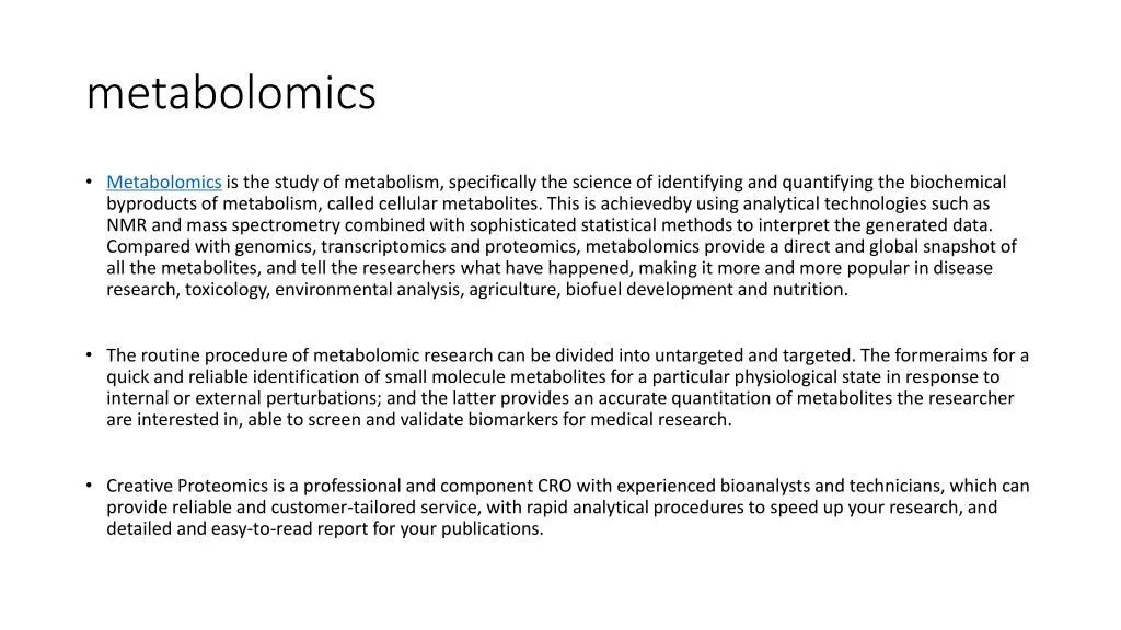 PPT - Metabolomics PowerPoint Presentation, free download - ID:7396736