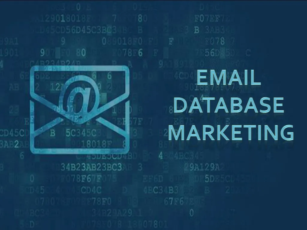 PPT - Email Marketing Techniques - E Database Marketing PowerPoint ...