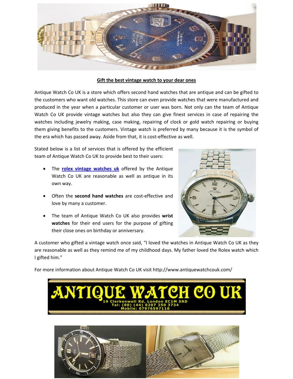 PPT - rolex vintage watches uk PowerPoint Presentation, free download ...