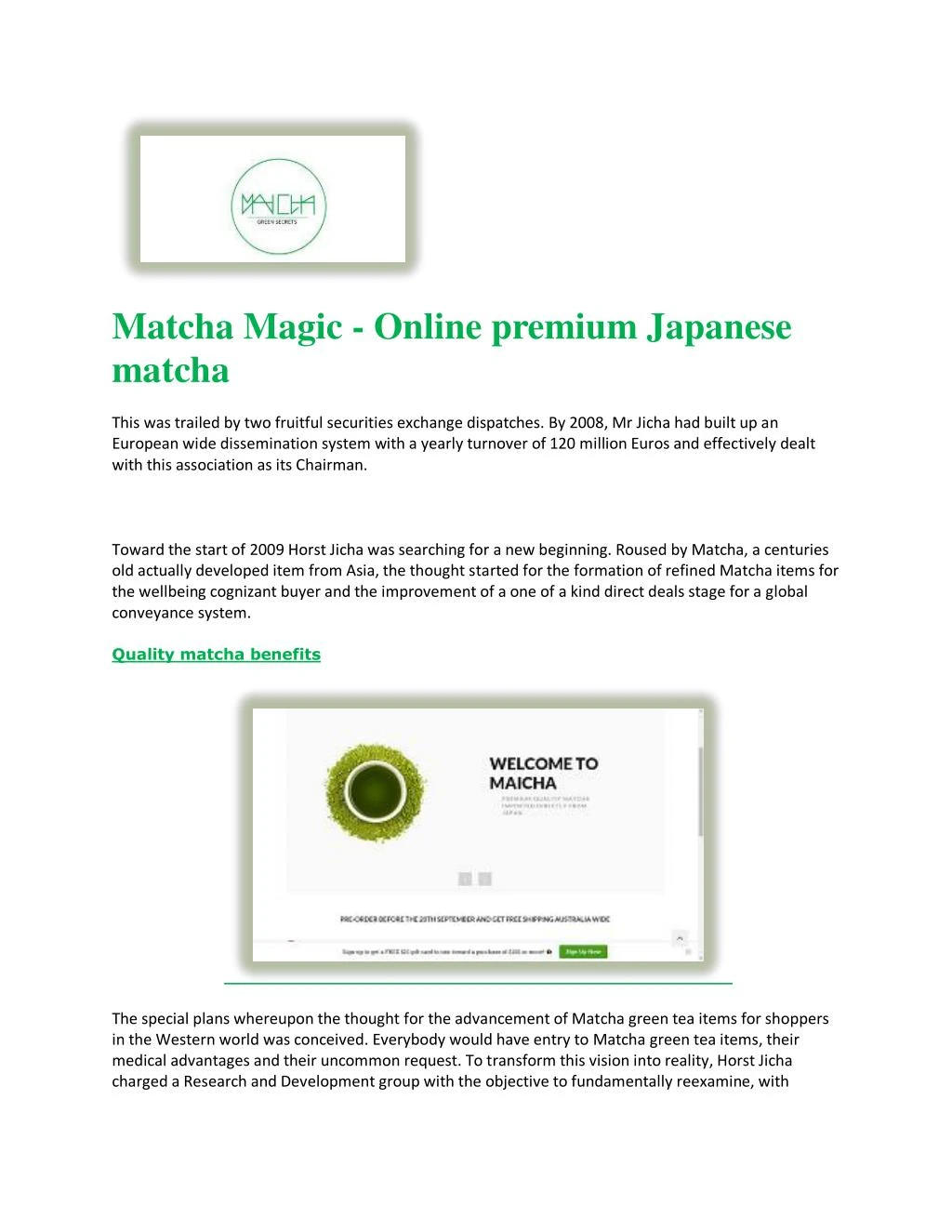 PPT - Quality matcha benefits PowerPoint Presentation, free download ...