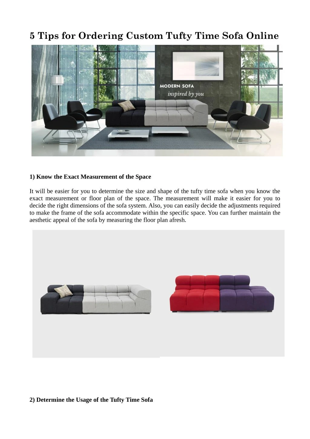 PPT - 5 Tips for Ordering Custom Tufty Time Sofa Online PowerPoint ...