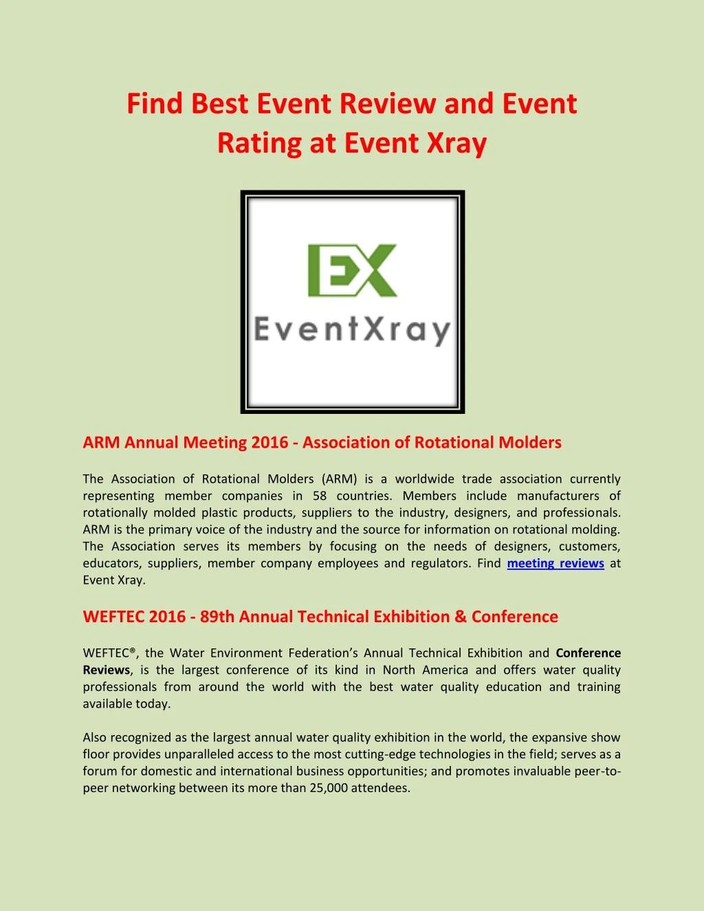PPT - Find Best Event Review and Event Rating at Event Xray PowerPoint ...