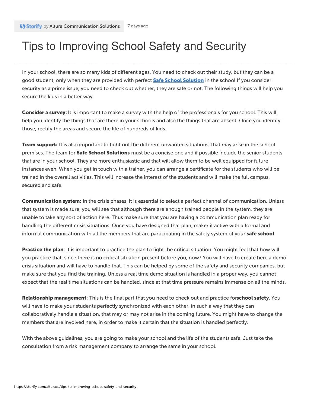 Ppt Tips To Improving School Safety And Security Powerpoint