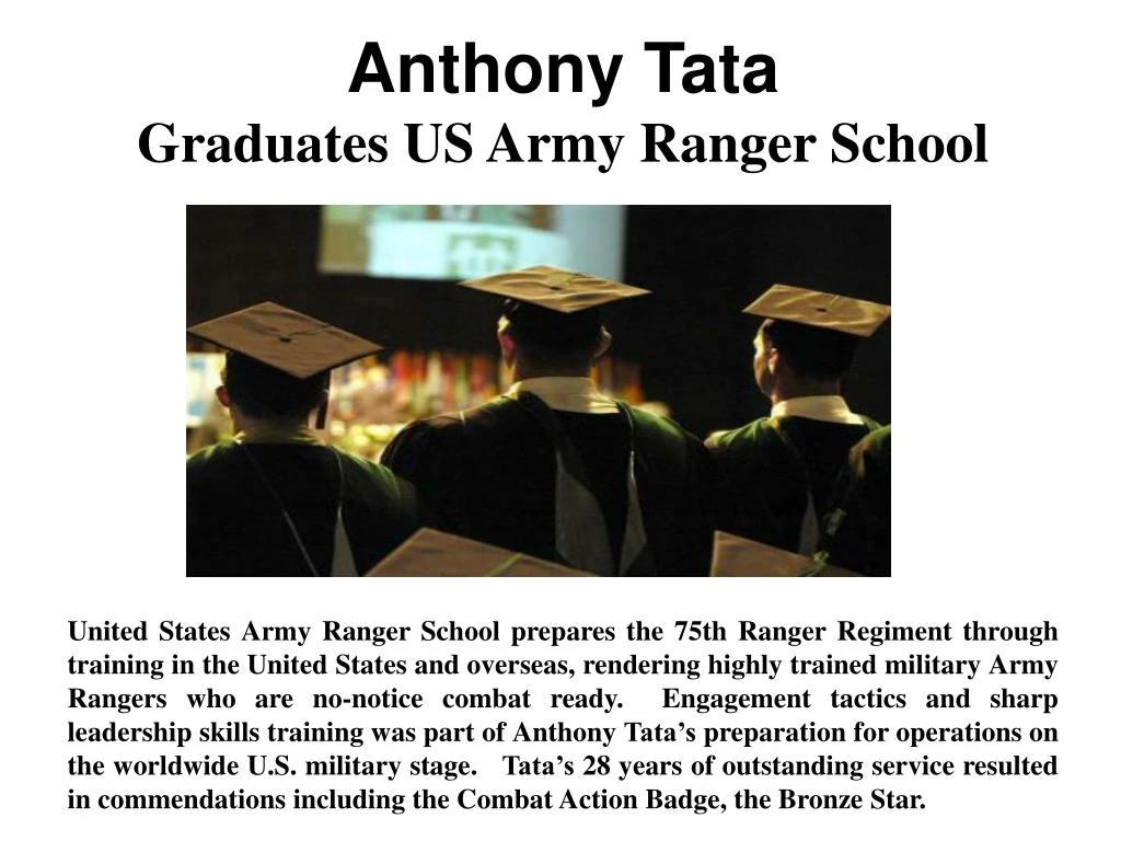 PPT - Anthony Tata - Graduates US Army Ranger School PowerPoint ...