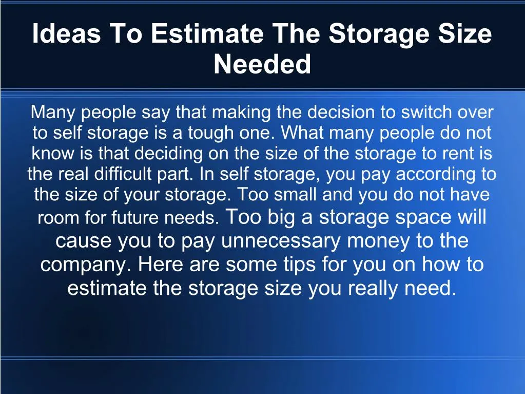 PPT - Storage units Ideas PowerPoint Presentation, free download - ID ...