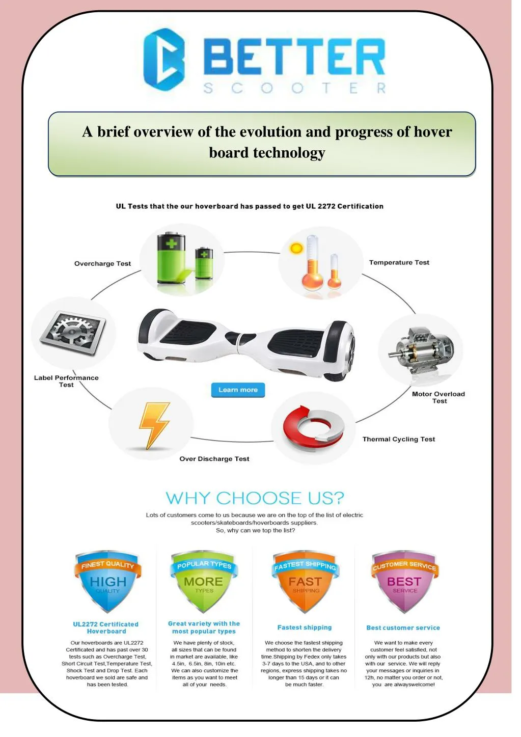 PPT - A brief overview of the evolution and progress of hover board ...