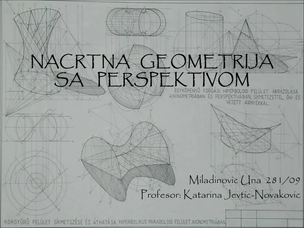 PPT - NACRTNA GEOMETRIJA SA PERSPEKTIVOM PowerPoint Presentation, free download - ID:744268