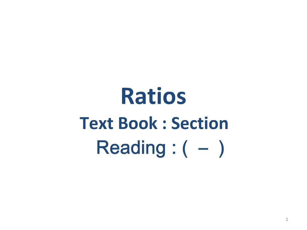 PPT - Ratios PowerPoint Presentation, free download - ID:745285