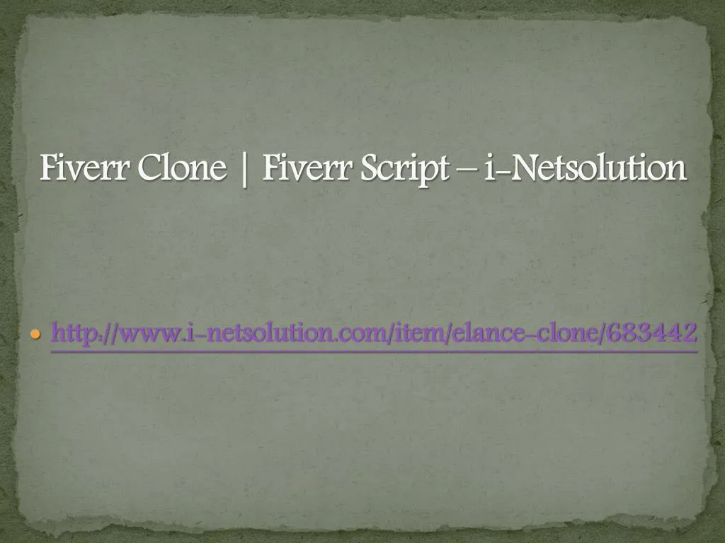 Ppt Fiverr Clone Fiverr Script I Netsolution Powerpoint Presentation Id 7453478
