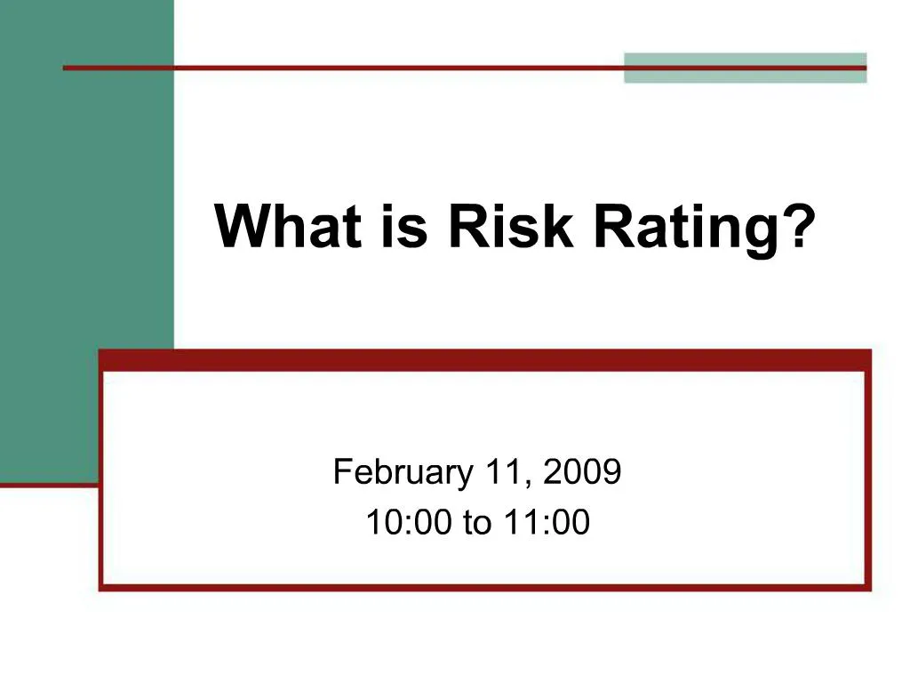 PPT - What is Risk Rating PowerPoint Presentation, free download - ID ...