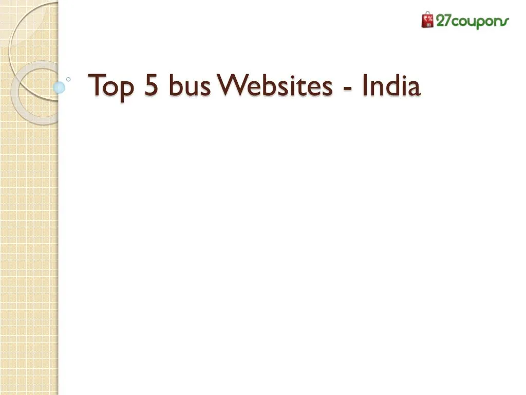 PPT - Top 5 bus websites PowerPoint Presentation, free download - ID ...