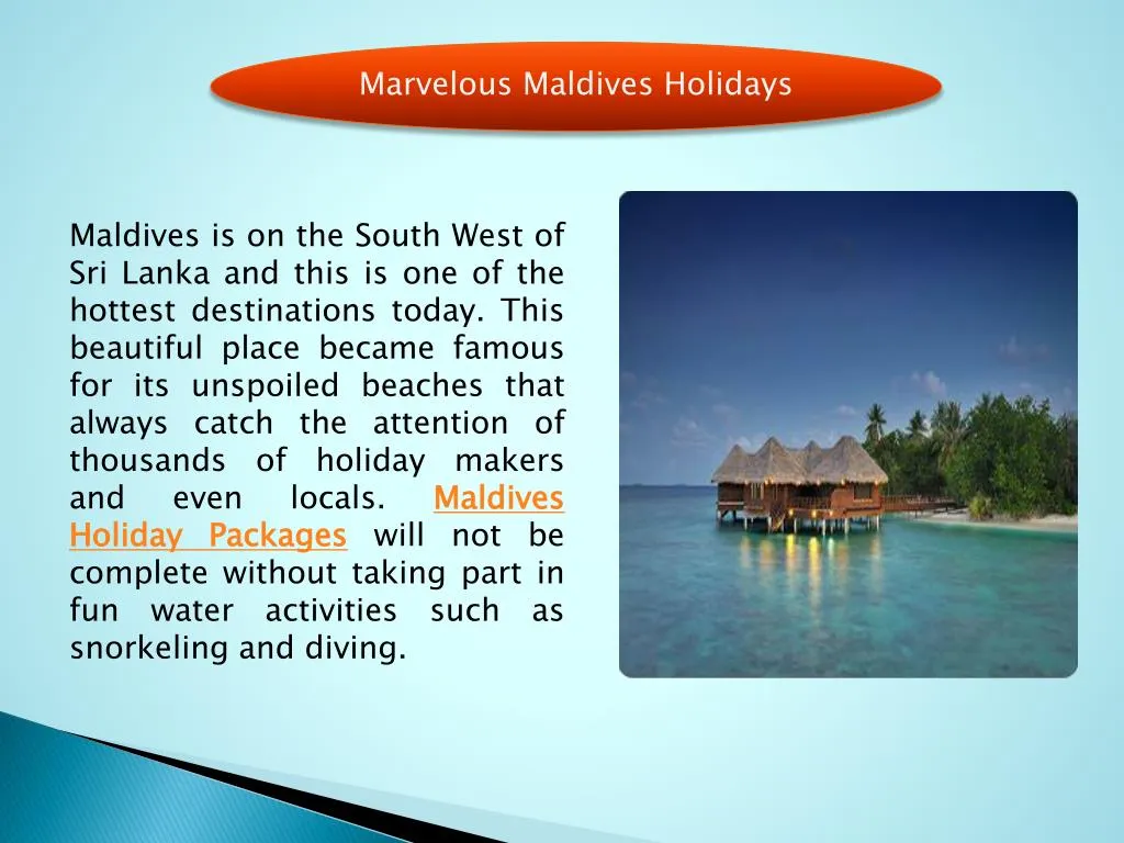 PPT - Marvelous Maldives Holidays PowerPoint Presentation, free ...