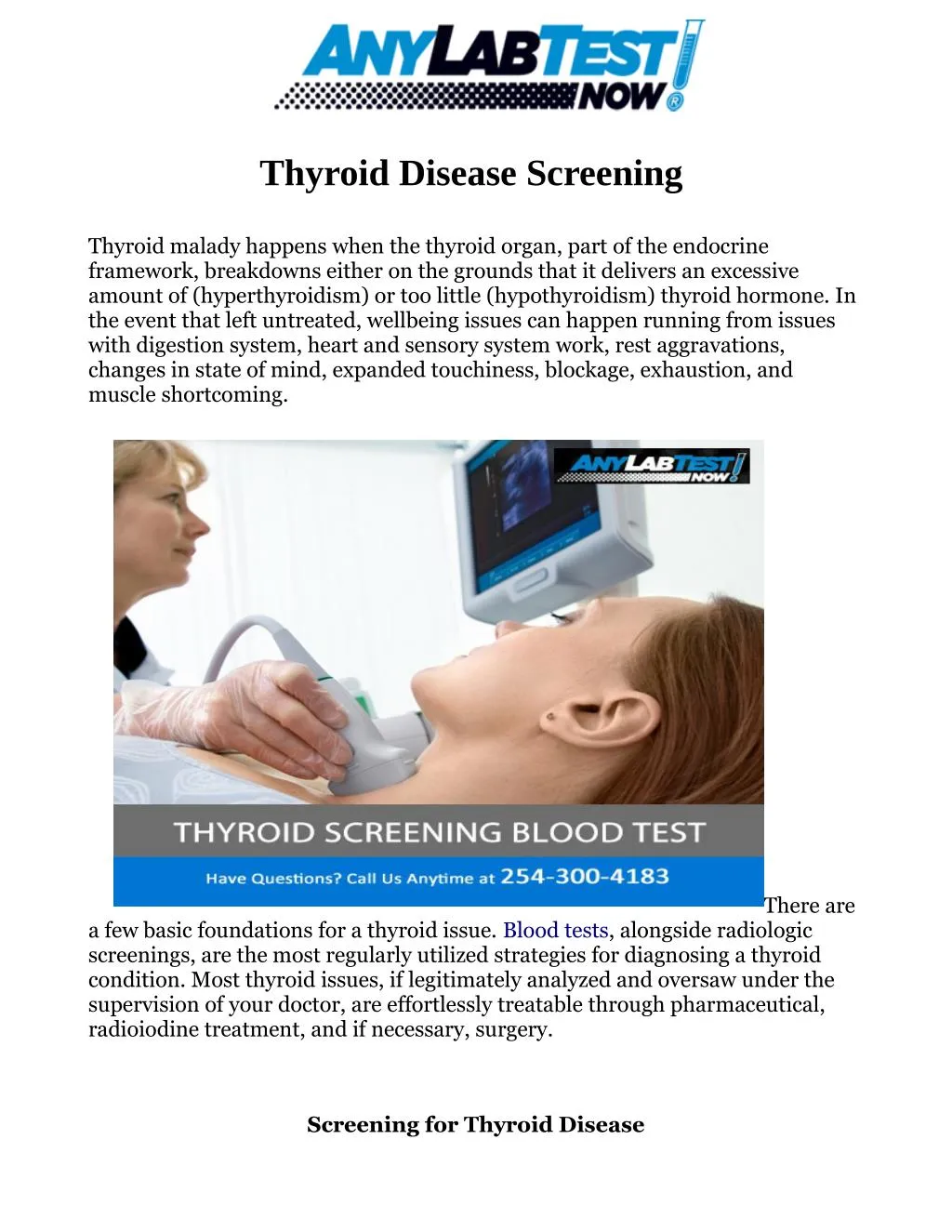 PPT - Thyroid Screening Test PowerPoint Presentation, free download ...
