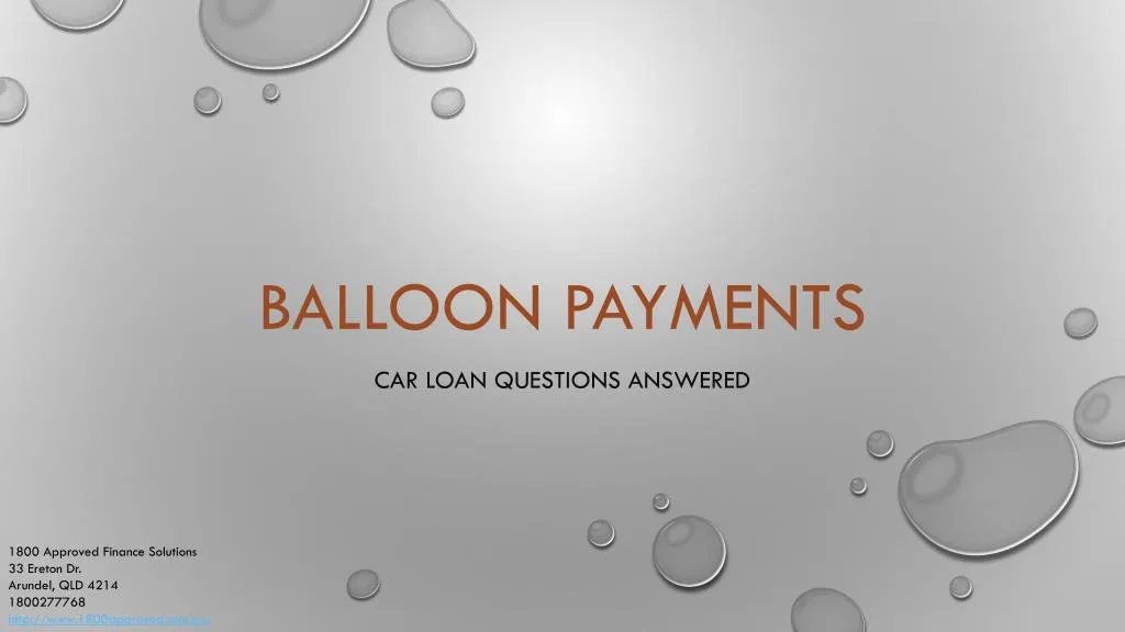PPT - Car Loan Balloon Payments PowerPoint Presentation, free download ...