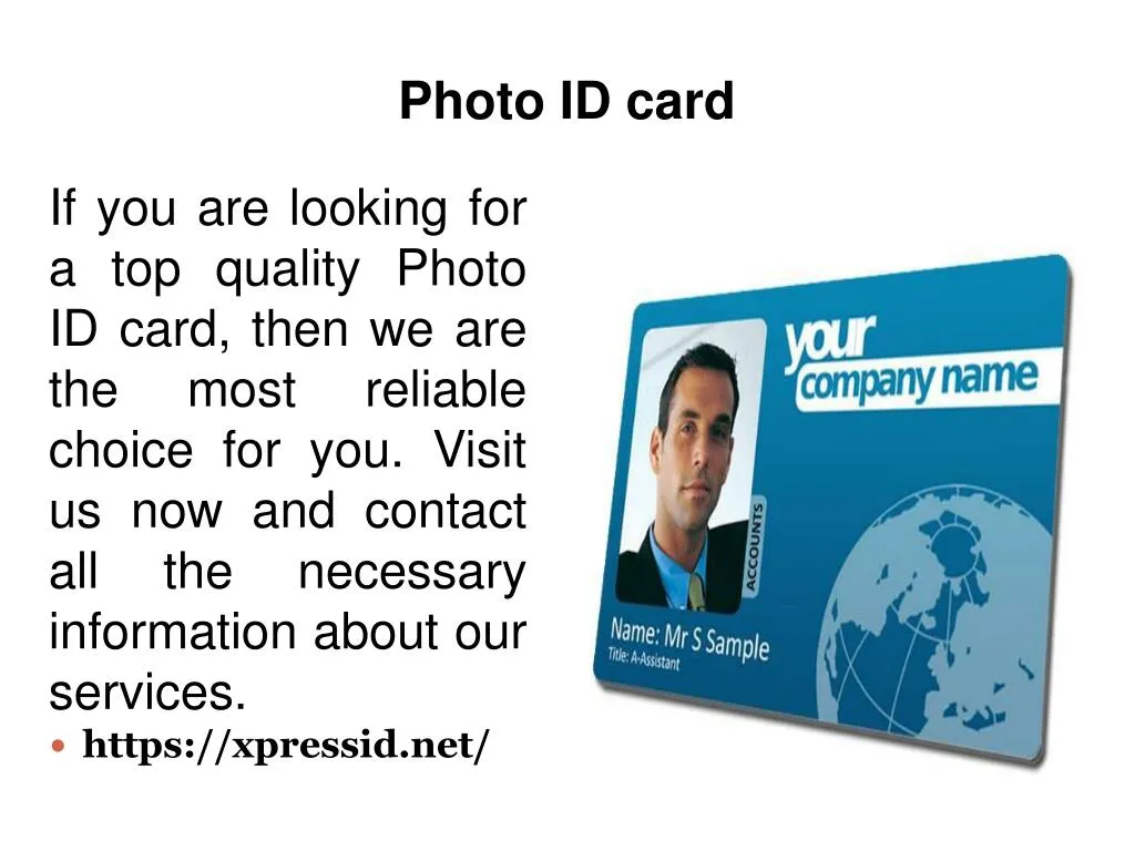 PPT - Photo ID card PowerPoint Presentation, free download - ID:7457058