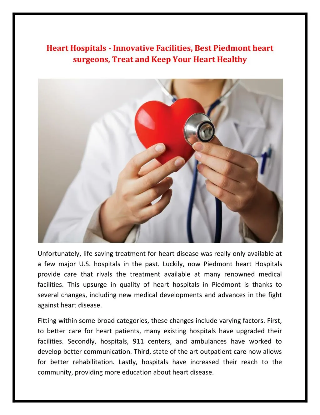 PPT - Piedmont heart surgeons PowerPoint Presentation, free download ...
