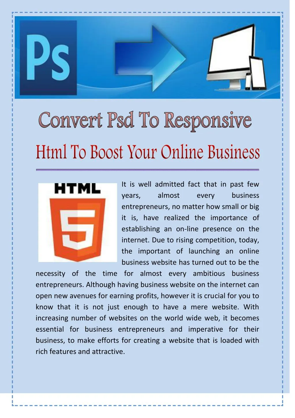 PPT - Convert PSD To Responsive Html PowerPoint Presentation, free ... PPT - Convert PSD To Responsive Html PowerPoint Presentation, free ...