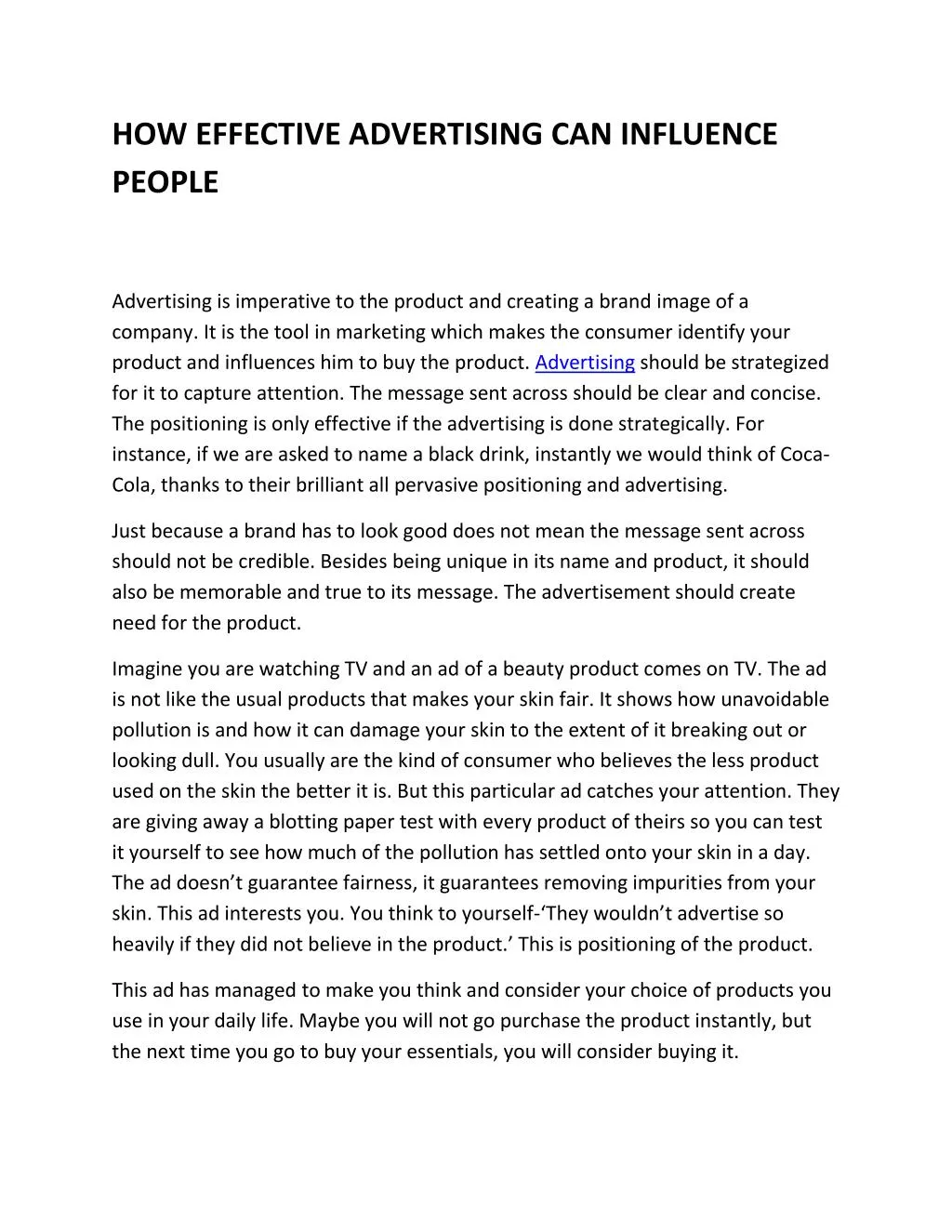 PPT - How Effective Advertising Can Influence People PowerPoint ...