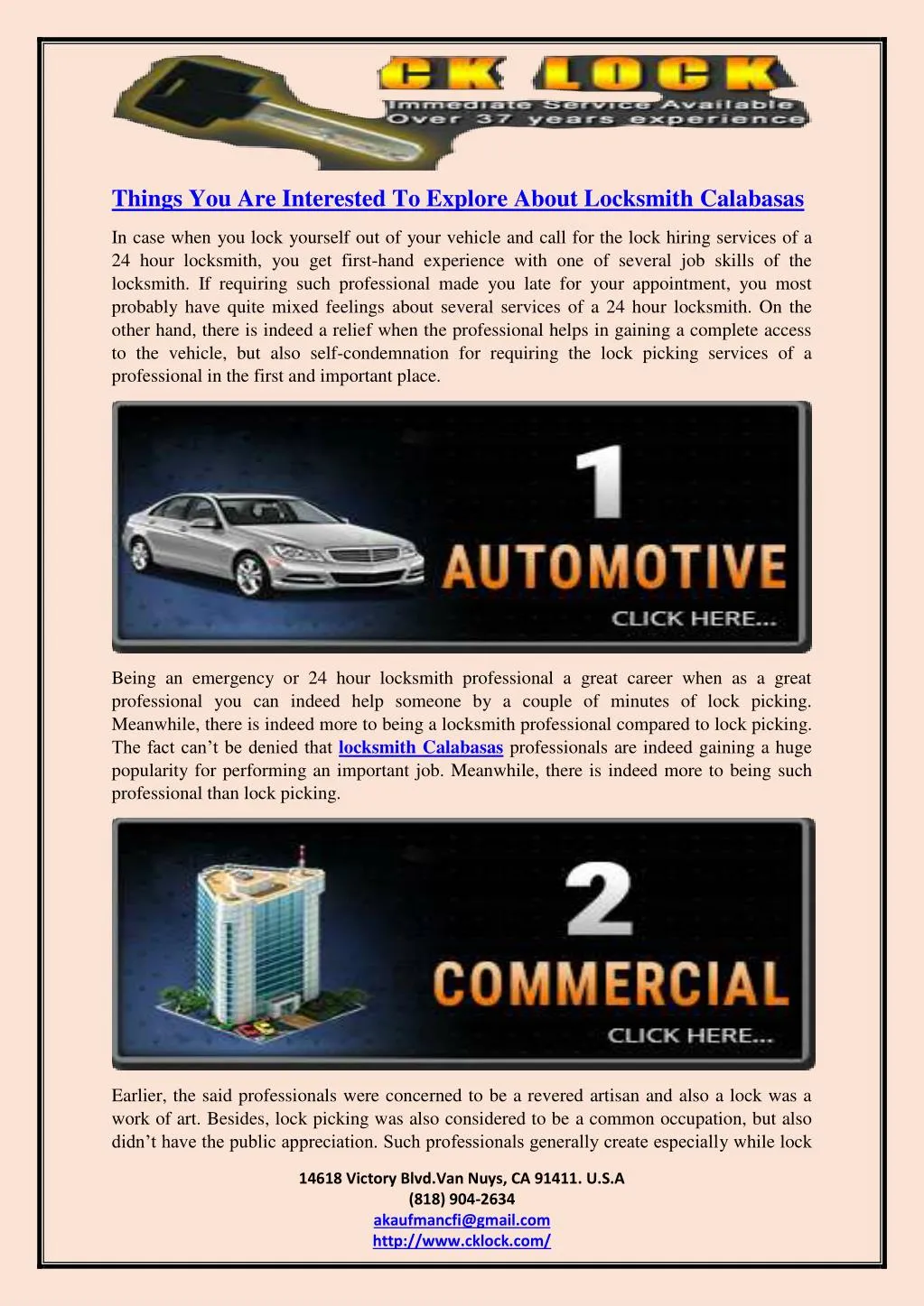 PPT - Things You Are Interested To Explore About Locksmith Calabasas ...