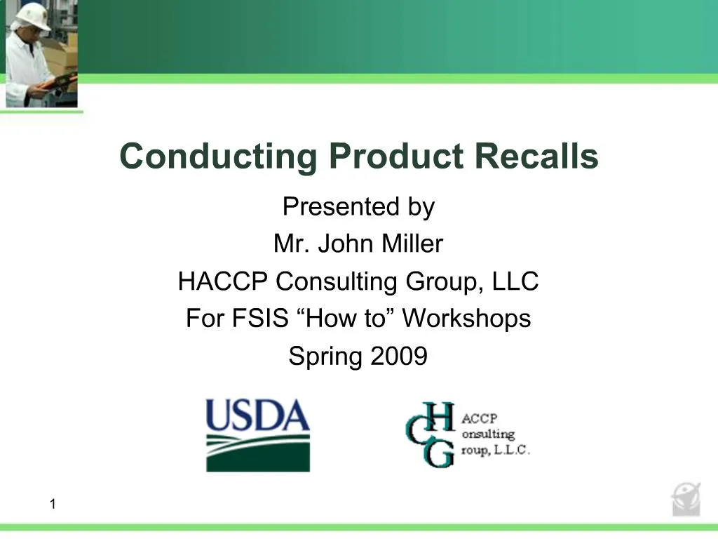 PPT - Conducting Product Recalls PowerPoint Presentation, free download ...
