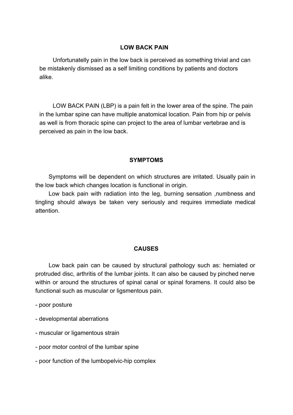 PPT - LOW BACK PAIN PowerPoint Presentation, free download - ID:7466890