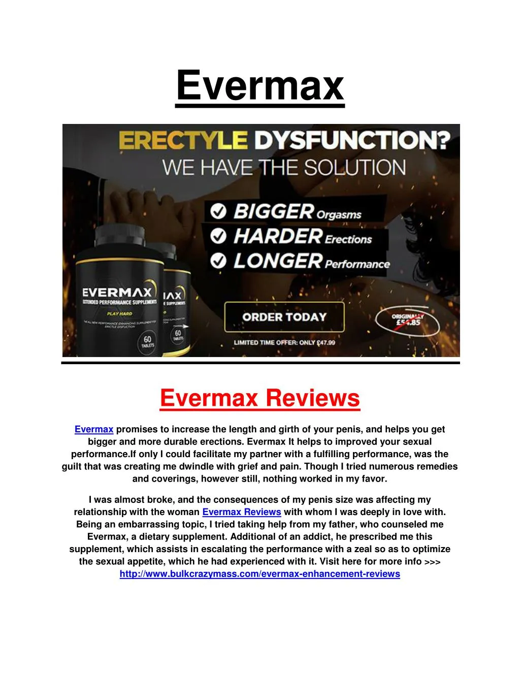 PPT - http://www.bulkcrazymass.com/evermax-enhancement-reviews ...