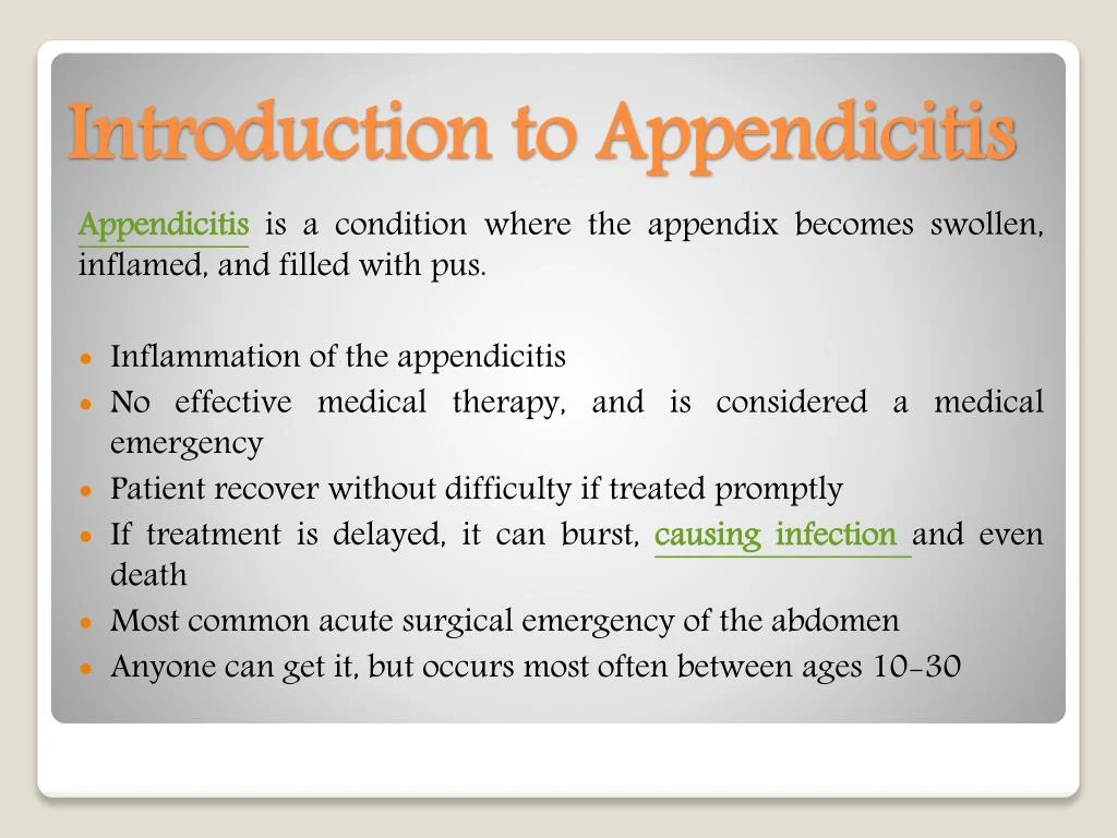 PPT - Appendicitis:- symptoms, causes, treatment & prevention ...