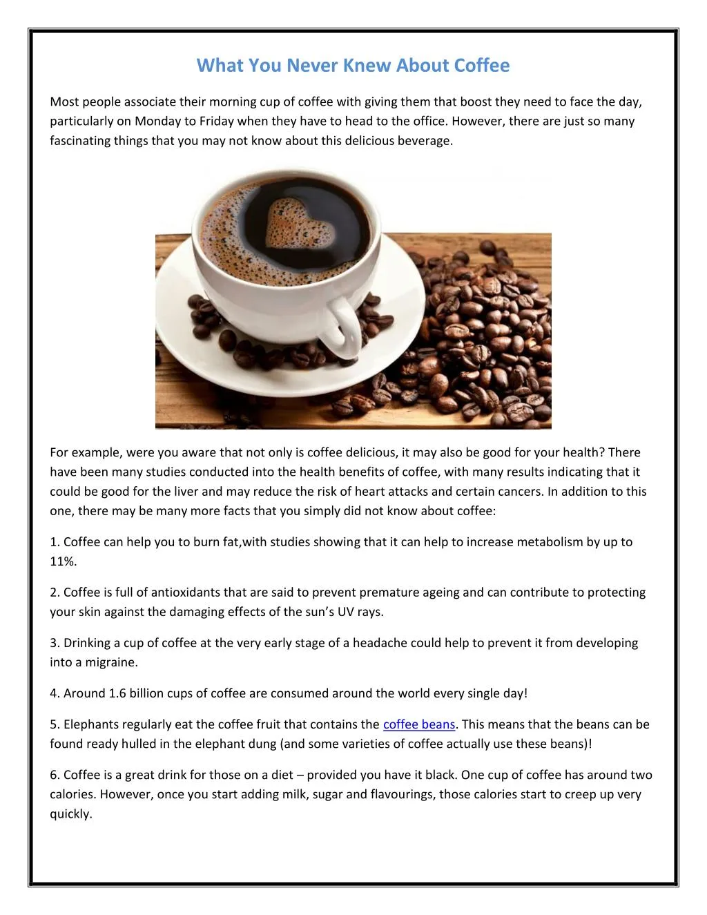 PPT - What You Never Knew About Coffee.pdf PowerPoint Presentation ...