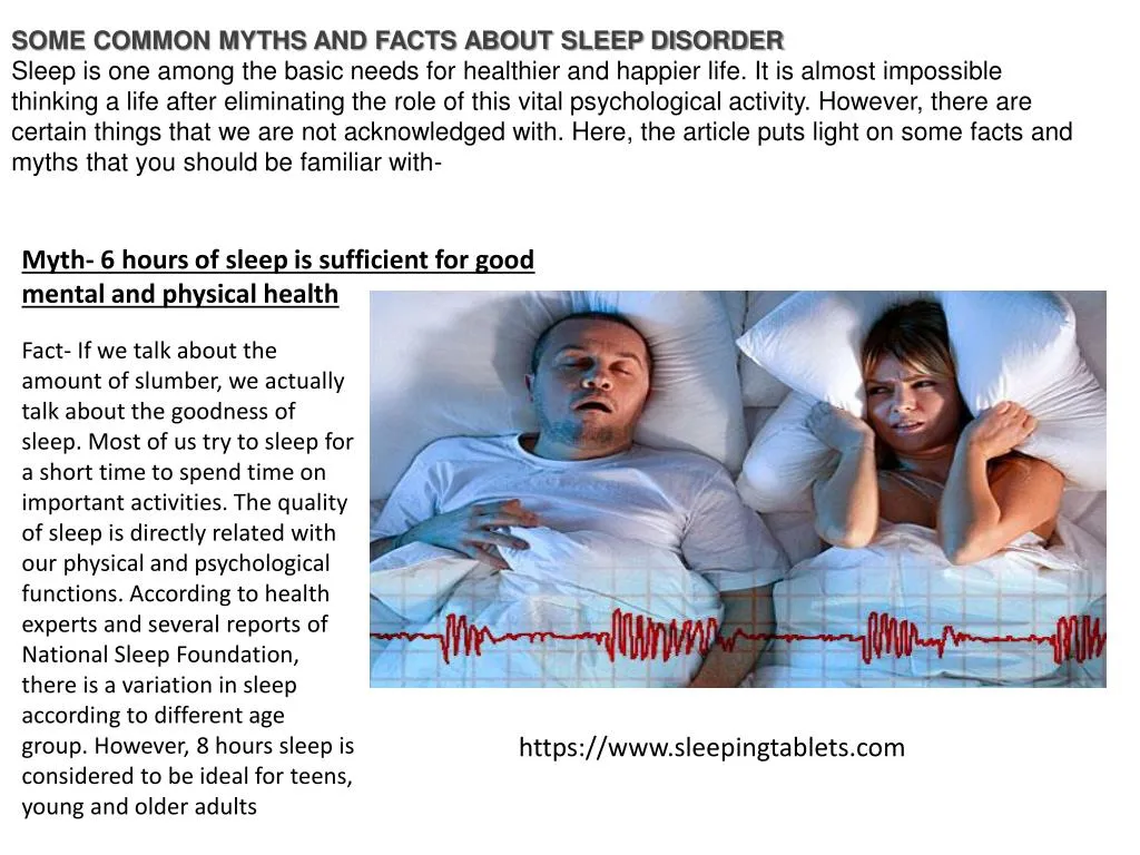 PPT - Some Common Myths and Facts about Sleep Disorder PowerPoint ...