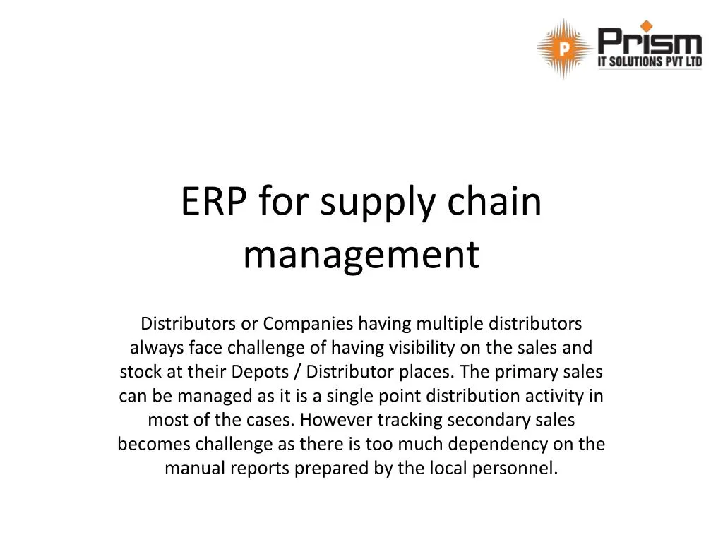 PPT - ERP for supply chain management in Pune | ERP for supply chain ... PPT - ERP for supply chain management in Pune | ERP for supply chain ...