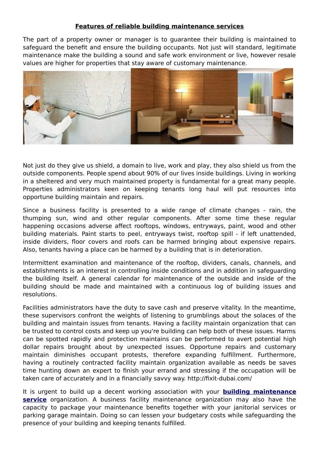 PPT - Features of reliable building maintenance services PowerPoint ...