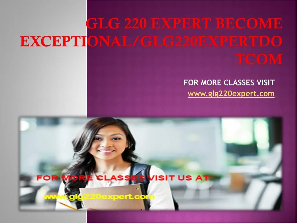 PPT - glg 220 expert Become Exceptional/glg220expertdotcom PowerPoint ...