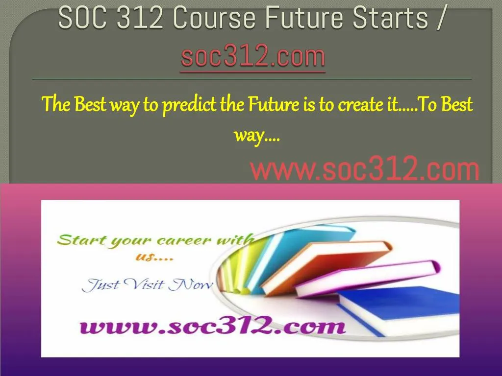 PPT - SOC 312 Course Future Starts / soc312dotcom PowerPoint Presentation - ID:7481179