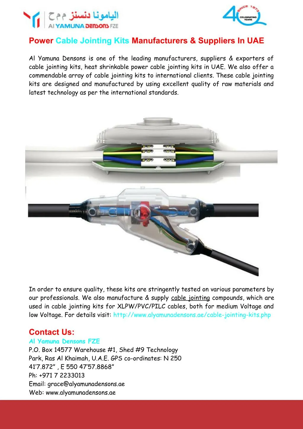 PPT - Power Cable Jointing Kits Manufacturers & Suppliers In UAE ...