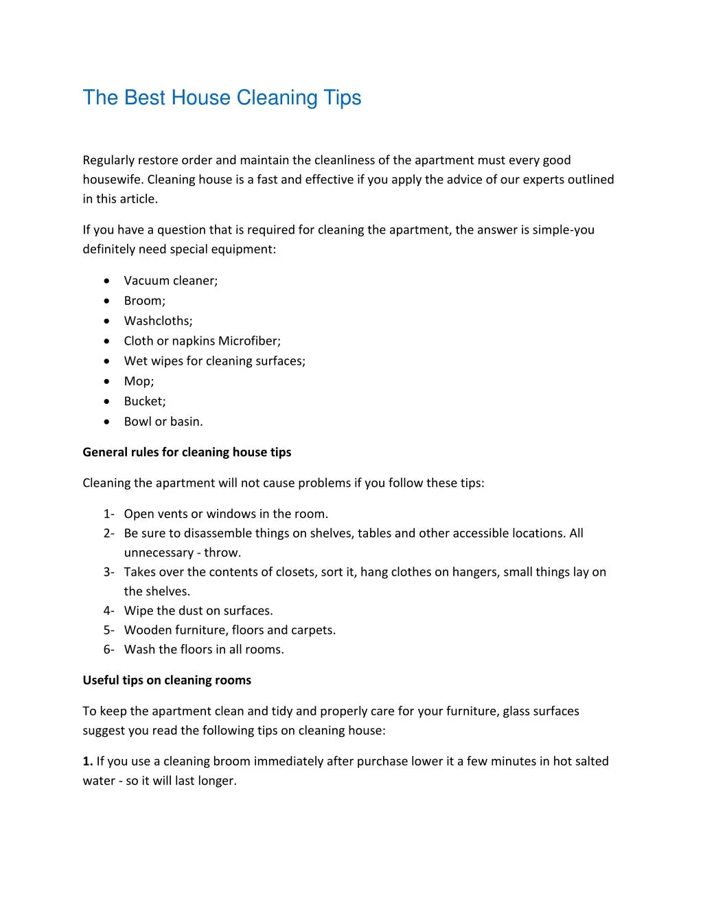 PPT - The best house cleaning tips PowerPoint Presentation, free ...