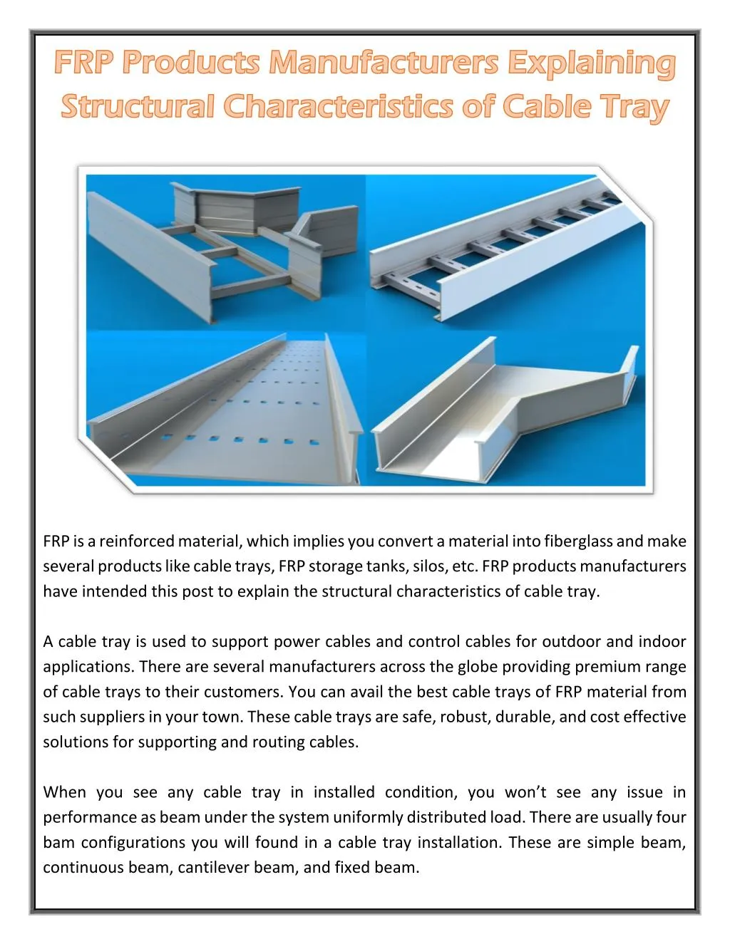 PPT - FRP Products Manufacturers Explaining Structural Characteristics ...