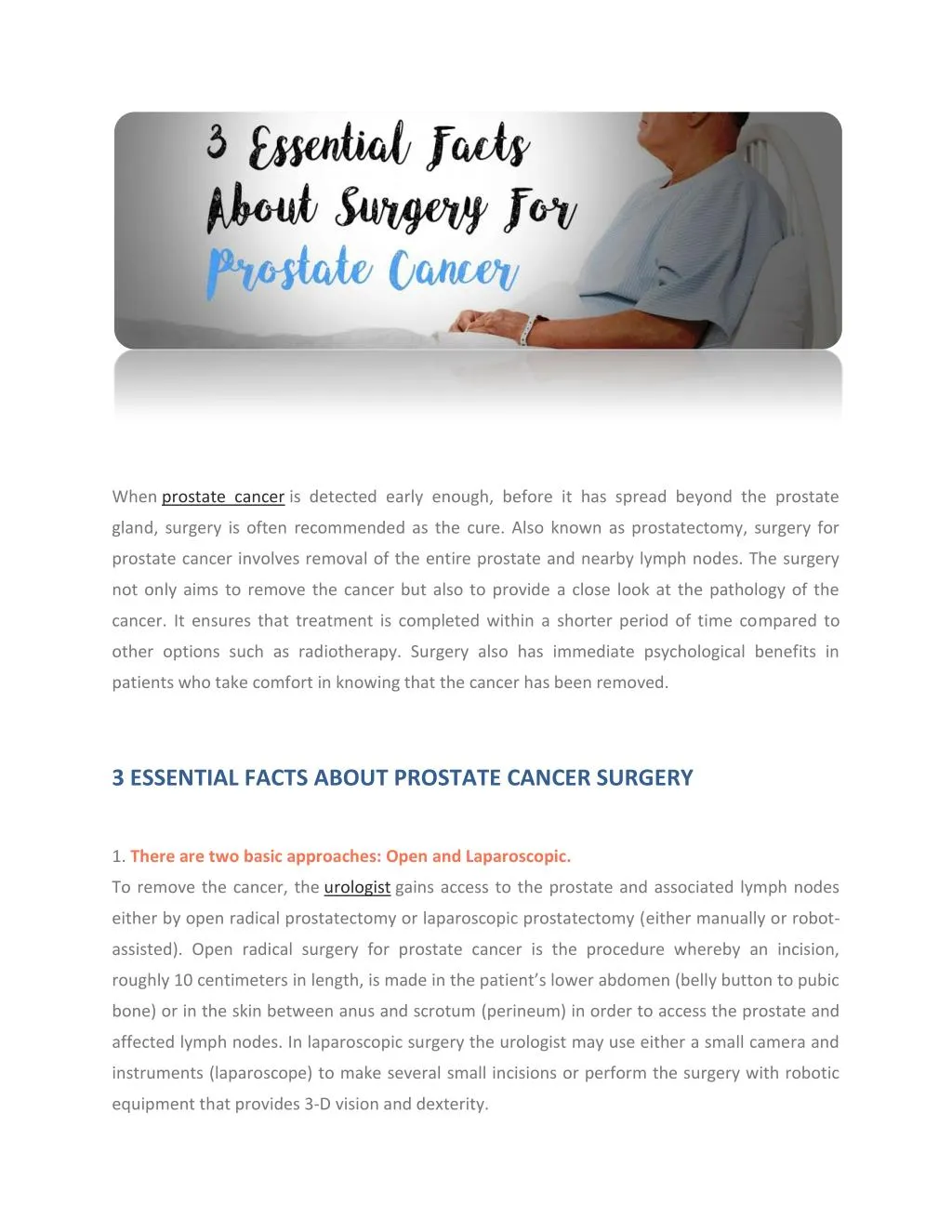 PPT - 3 ESSENTIAL FACTS ABOUT PROSTATE CANCER SURGERY PowerPoint ...
