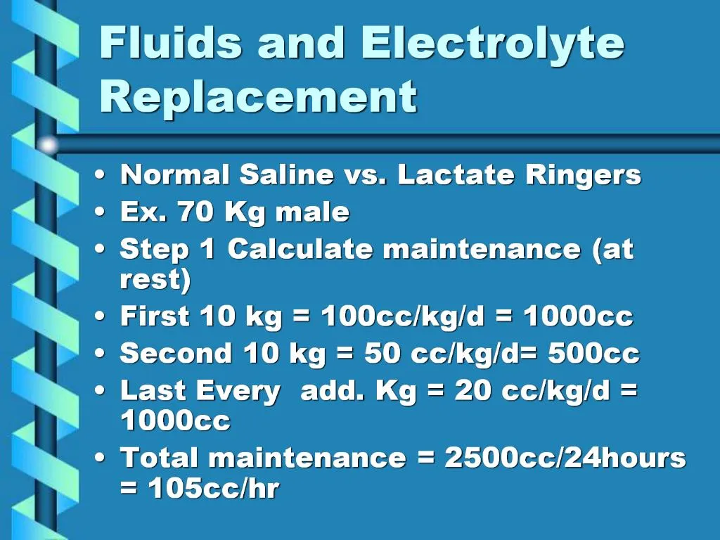 PPT - Fluids and Electrolyte Replacement PowerPoint Presentation, free ...