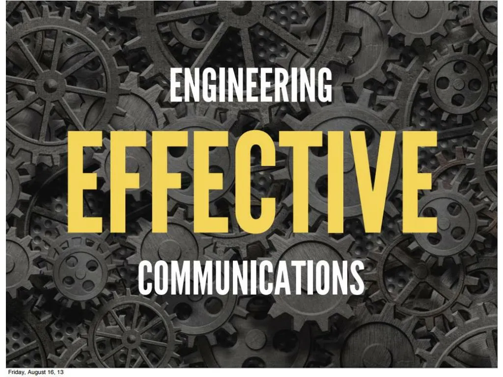PPT - Engineering Effective Communications PowerPoint Presentation ...