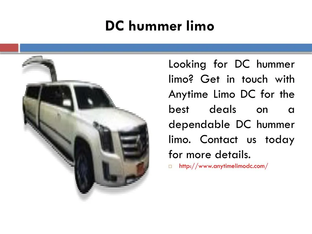 PPT - Dc Hummer Limo PowerPoint Presentation, free download - ID:7499515