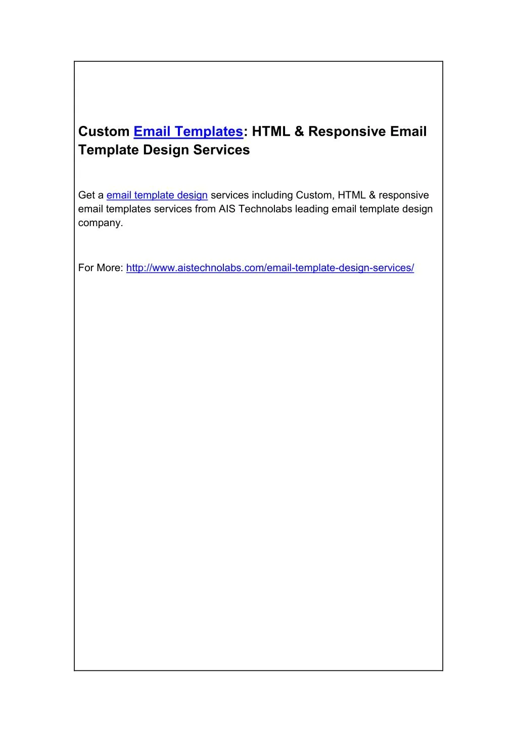 PPT - Custom Email Templates: HTML & Responsive Email Template Design ...