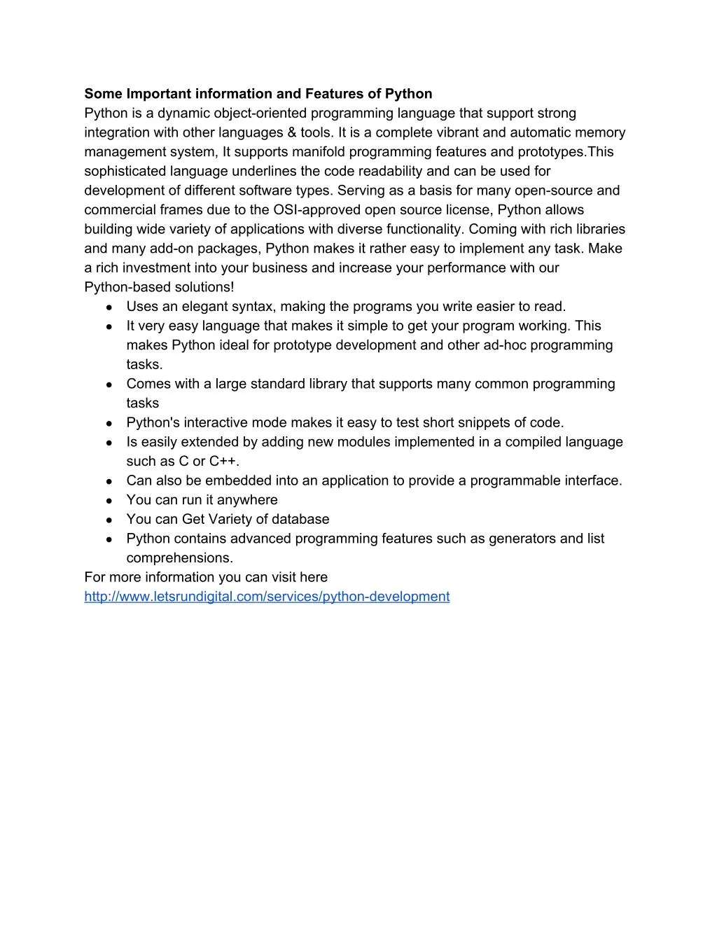 PPT - Some Important information and Features of Python PowerPoint ...