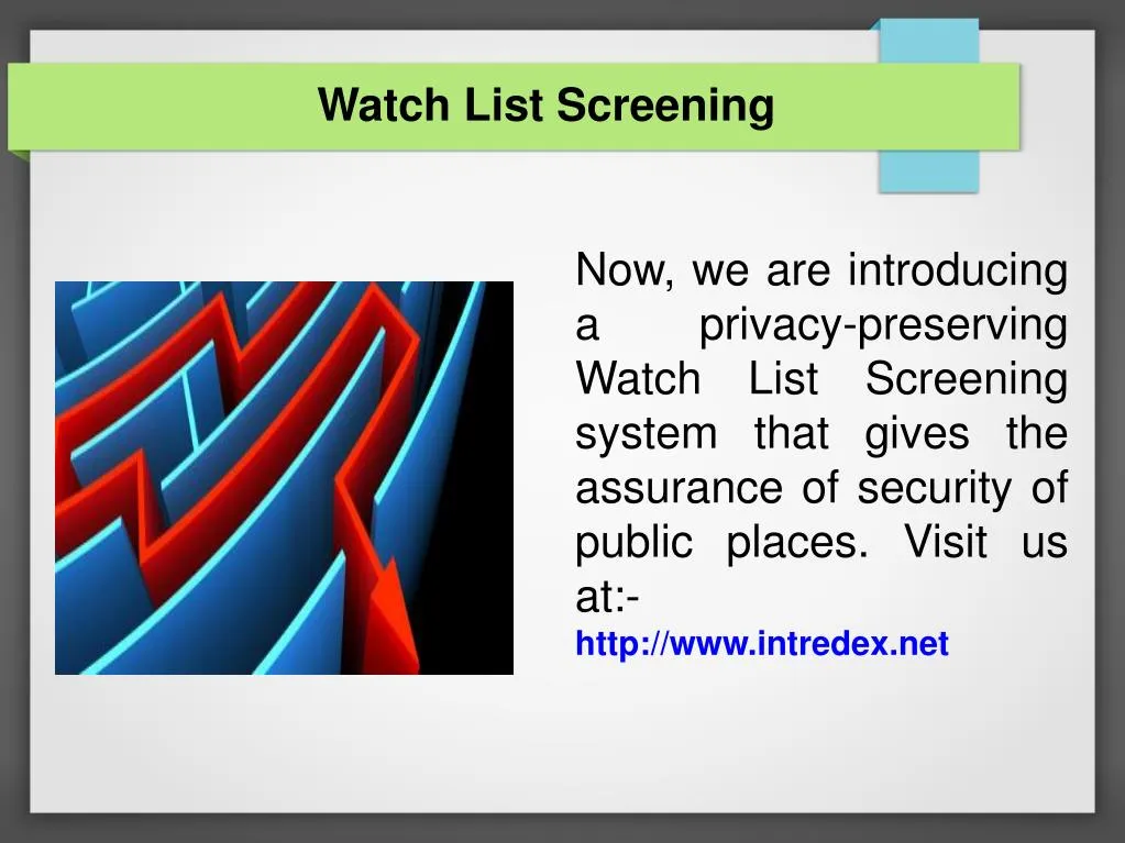 PPT - Watch List Screening PowerPoint Presentation, free download - ID ...