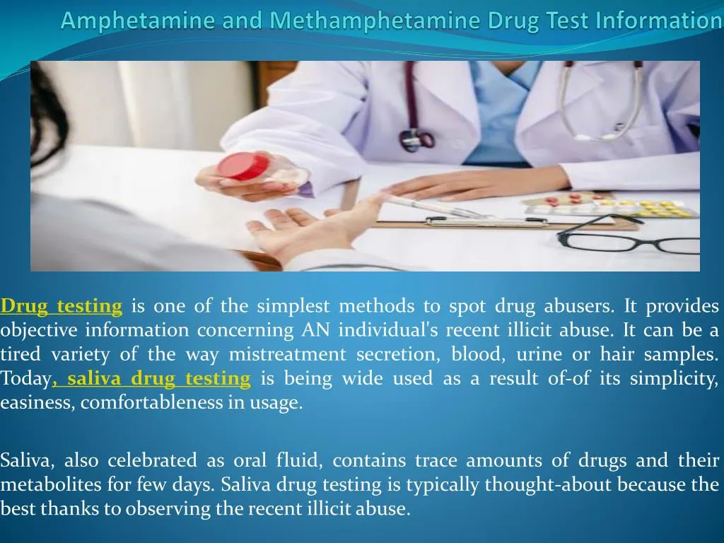 PPT - Amphetamine and Methamphetamine Drug Test Information PowerPoint ...