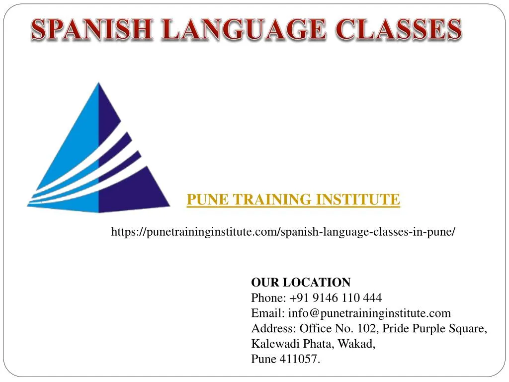 PPT - spanish Language Classes - institutes in Pune | Pune Training ...