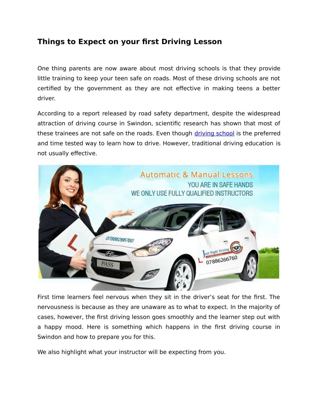 PPT - Things to Expect on your first Driving Lesson PowerPoint ...