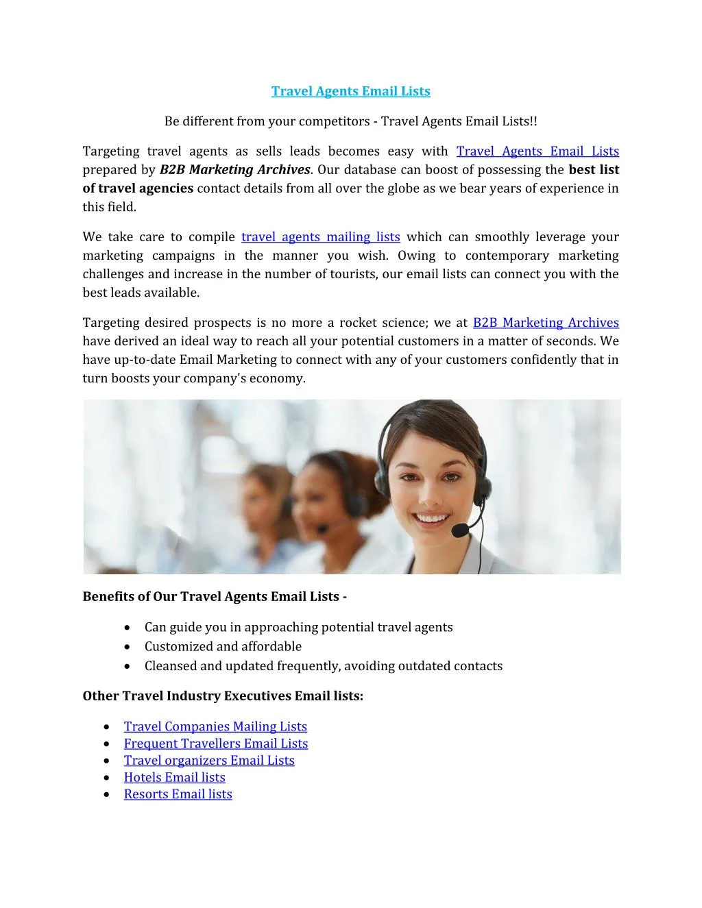 PPT - Travel Agents Email lists - B2B Marketing Archives PowerPoint ...