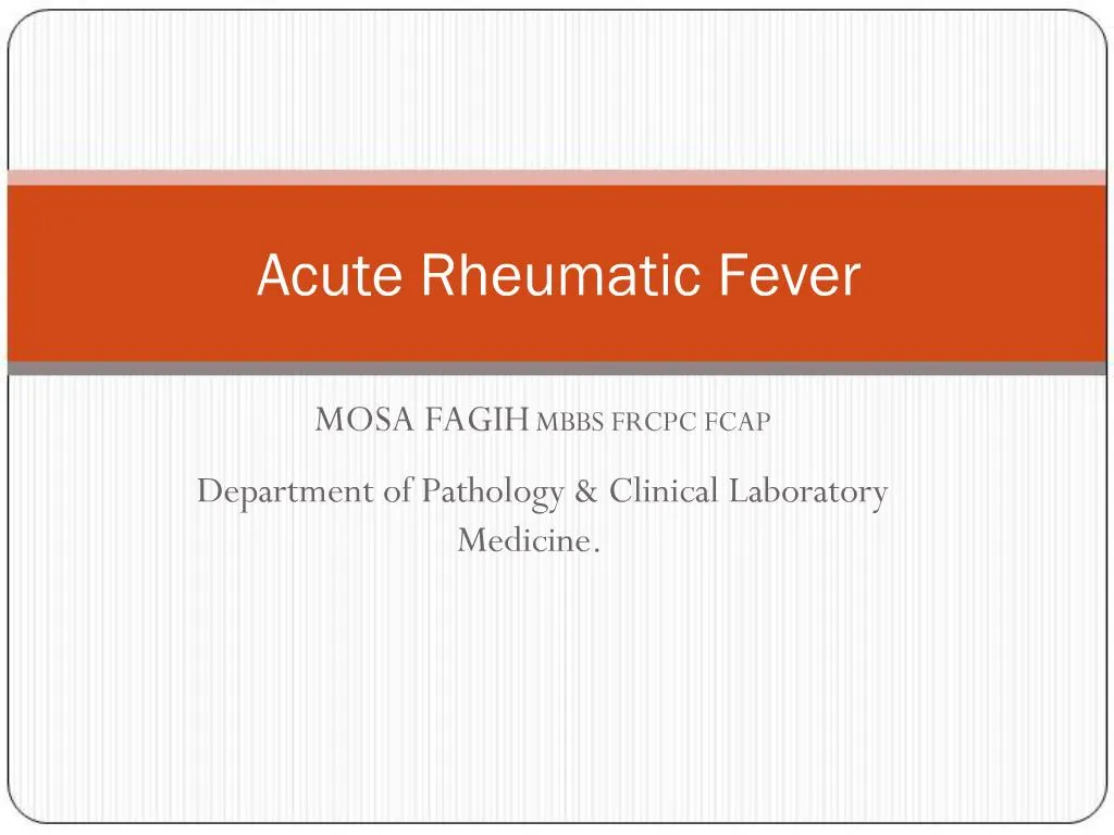 PPT - Acute Rheumatic Fever PowerPoint Presentation, free download - ID ...